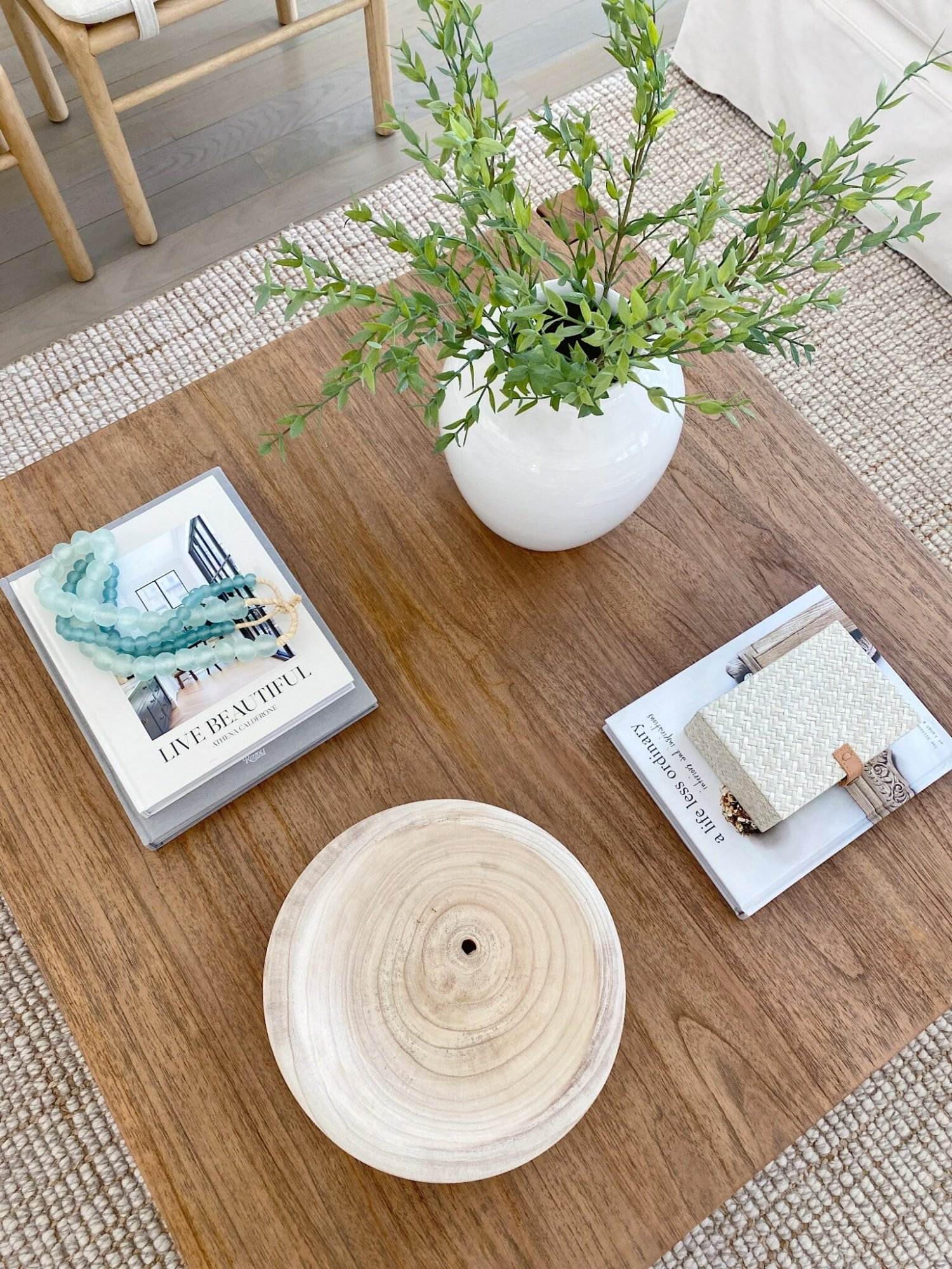 How To Style Natural Wood Coffee Tables | Life On Cedar Lane